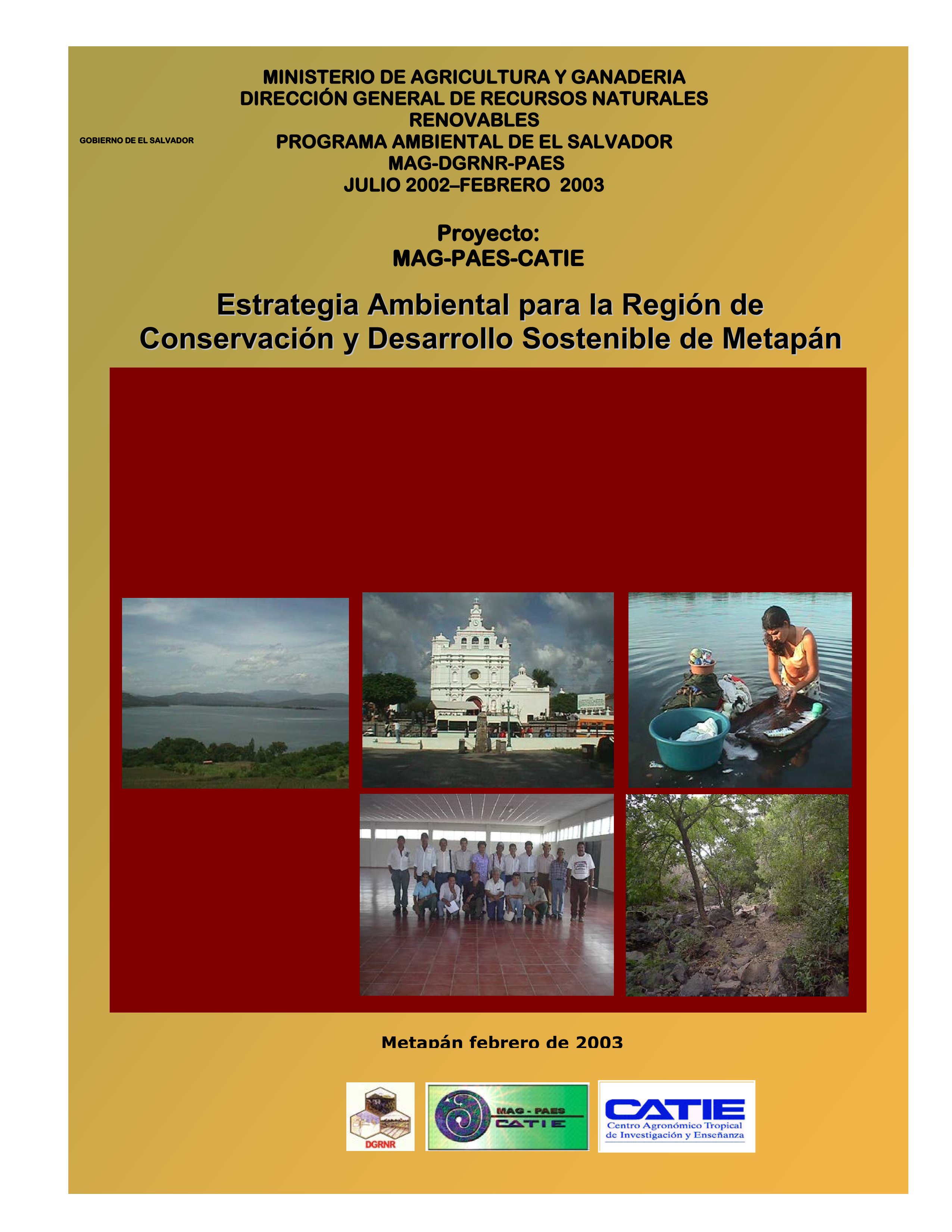 Estrategia ambiental para la región de conservación y desarrollo ...